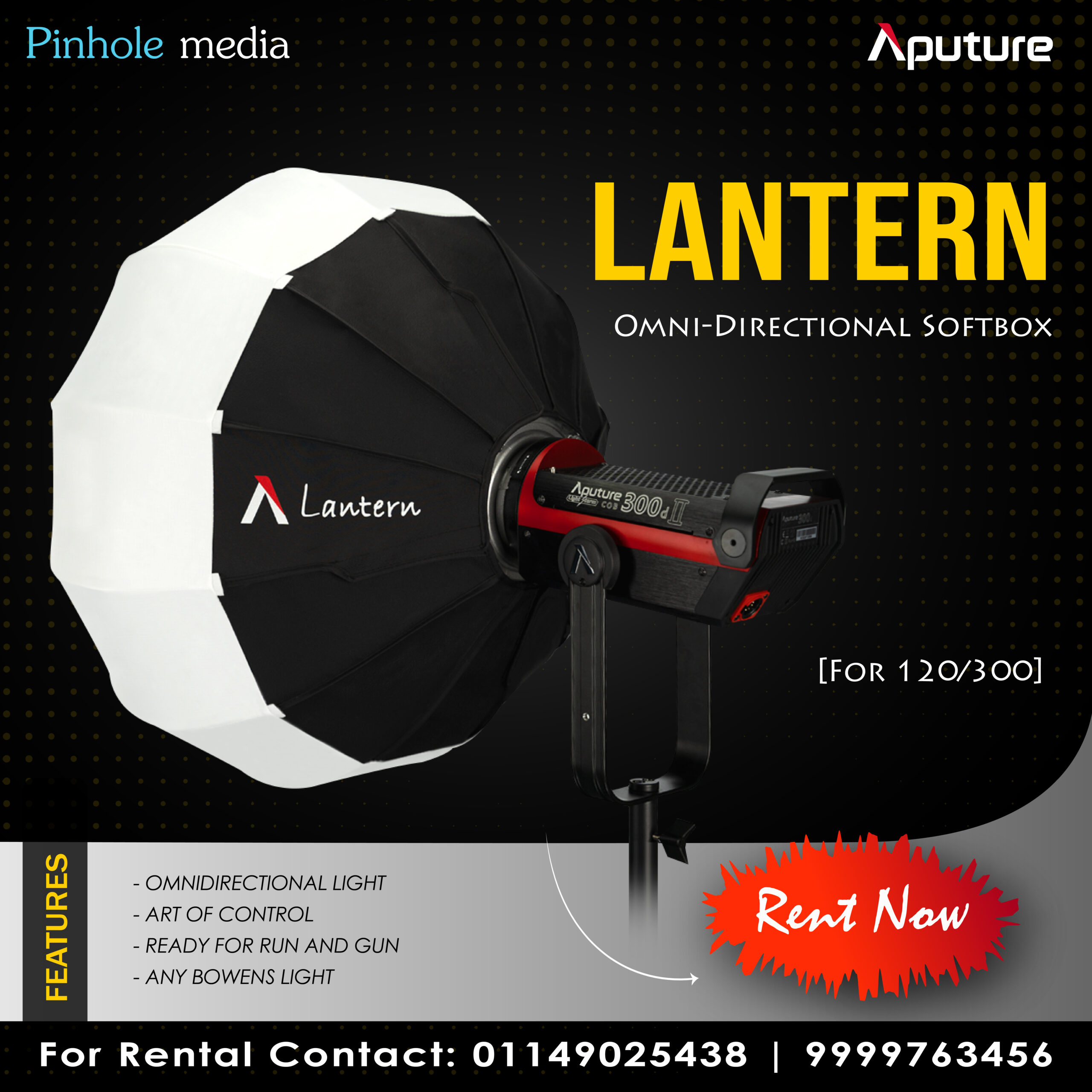 Lantern Omni-Directional Softbox - Pinhole Media